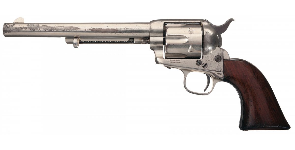 Exceptional Documented Nickel-Plated Colt .44 Rimfire Single Action ...