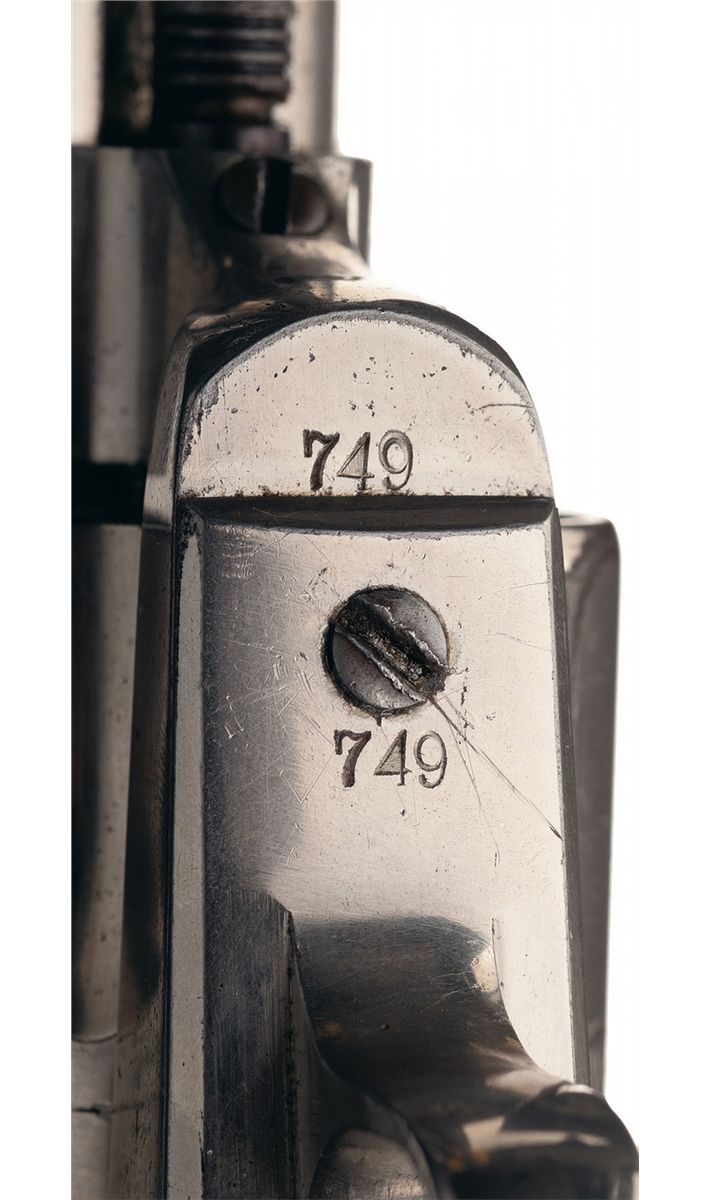 Exceptional Documented Nickel-Plated Colt .44 Rimfire Single Action ...