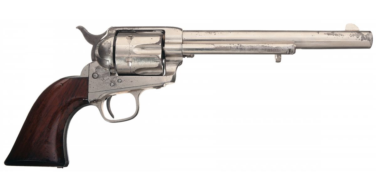 Exceptional Documented Nickel-Plated Colt .44 Rimfire Single Action ...