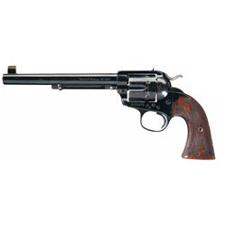 Rare Colt Bisley Flattop Target Model Revolver with Fleur-de-lis Walnut ...