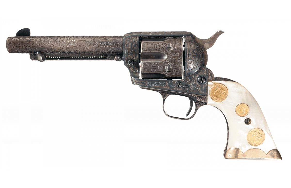Magnificent Cole Agee Cattle Brand Engraved First Generation Colt ...
