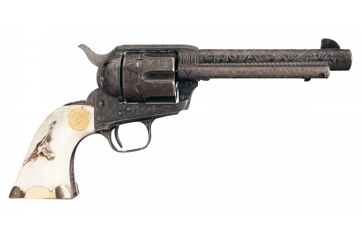 Magnificent Cole Agee Cattle Brand Engraved First Generation Colt ...