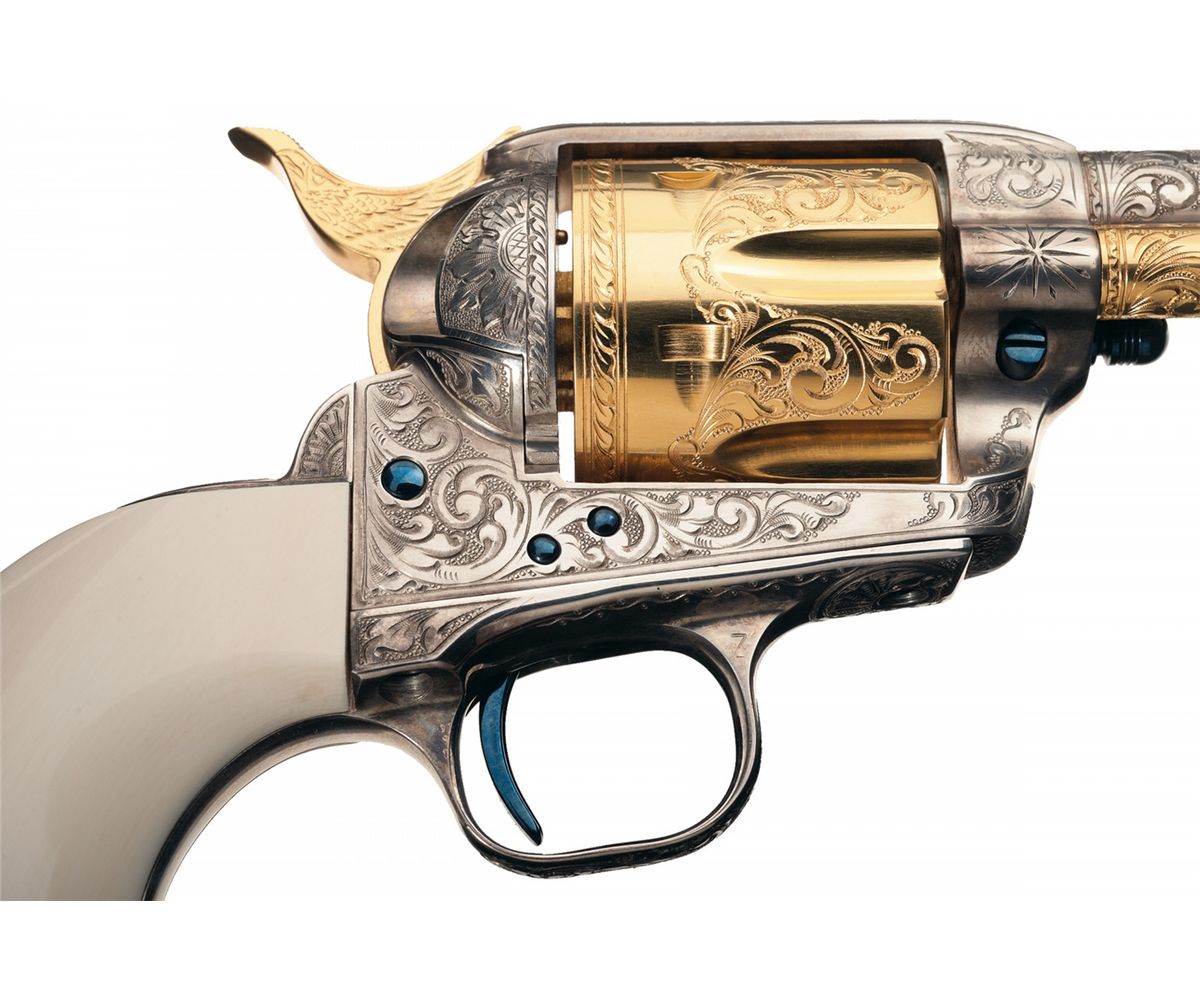 Signed Engraved Gold and Silver Third Generation Colt Single Action ...