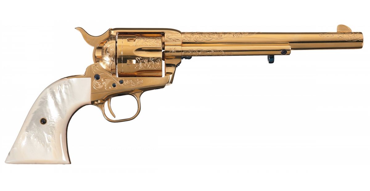 Spectacular Cased Pair of Factory Master Engraved Samplers Colt ...