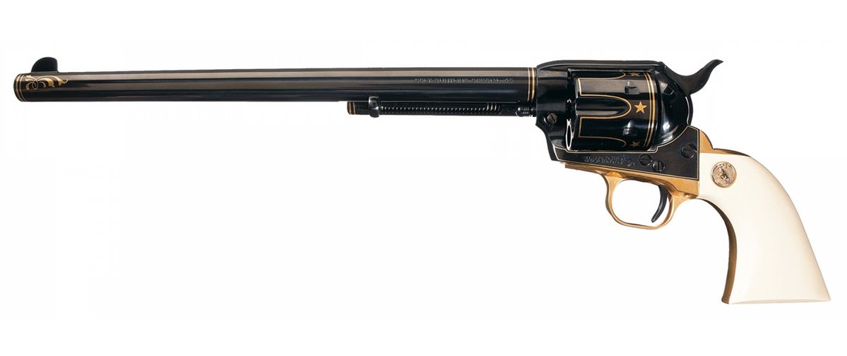 Factory Master Engraved Gold Inlaid George Spring Colt Single Action ...