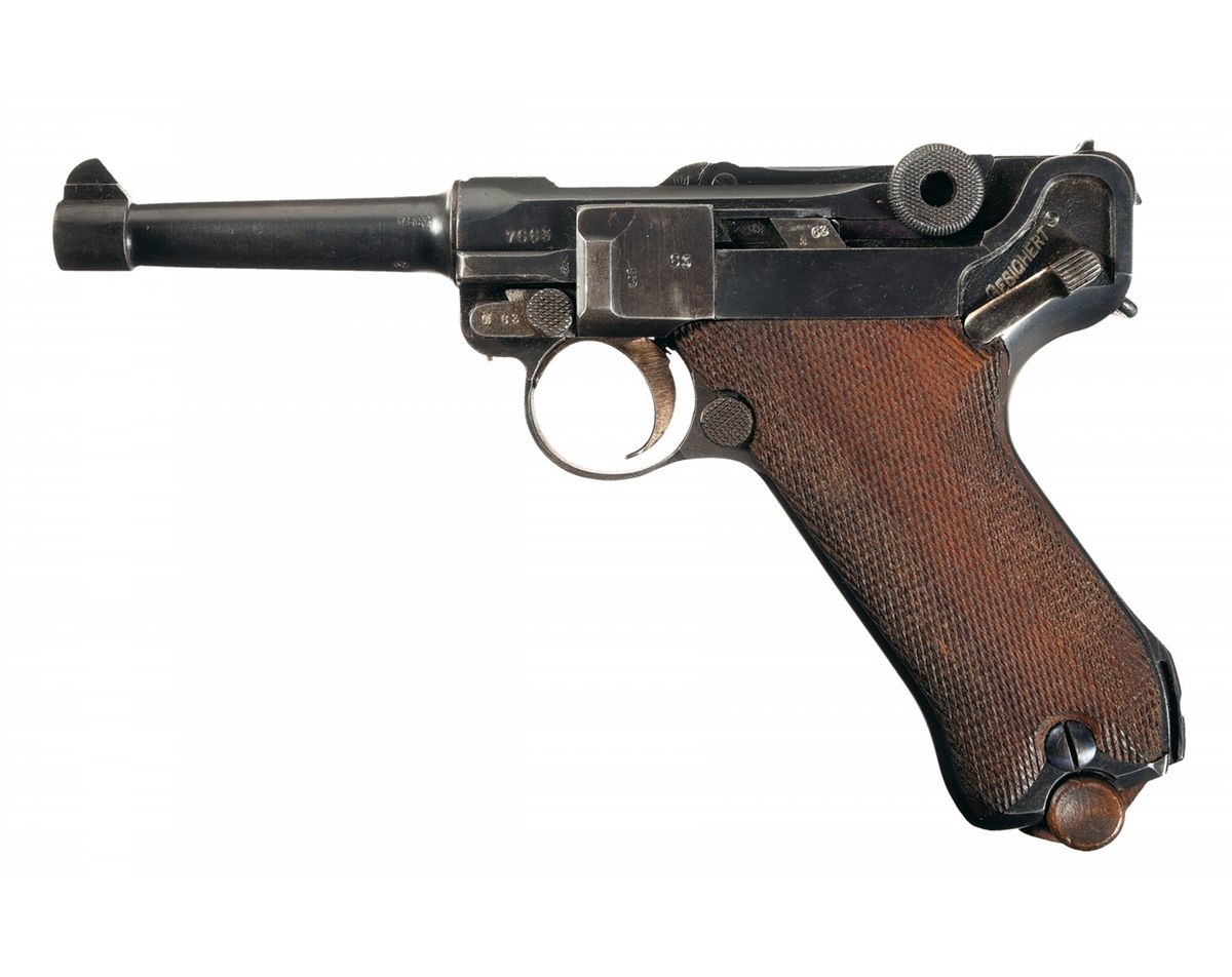 World War I Erfurt 1918 Dated Luger Semi-Automatic Pistol with Holster