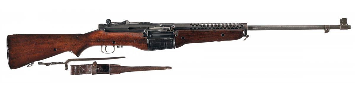 Early Model 1941 Johnson Semi-Automatic Rifle with Original Bayonet and ...