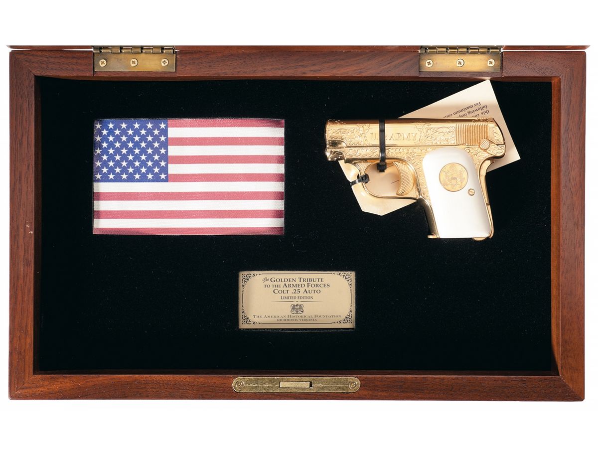 Cased American Historical Foundation Golden Tribute to the Armed Forces ...