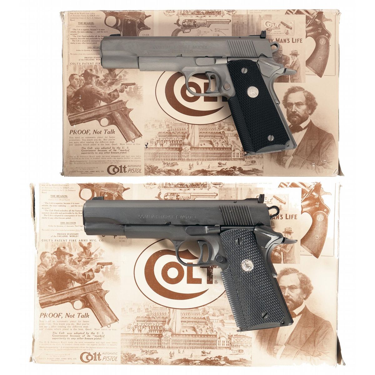 Two Boxed Colt Combat Target Series 80 1911 Semi-Automatic Pistols with ...