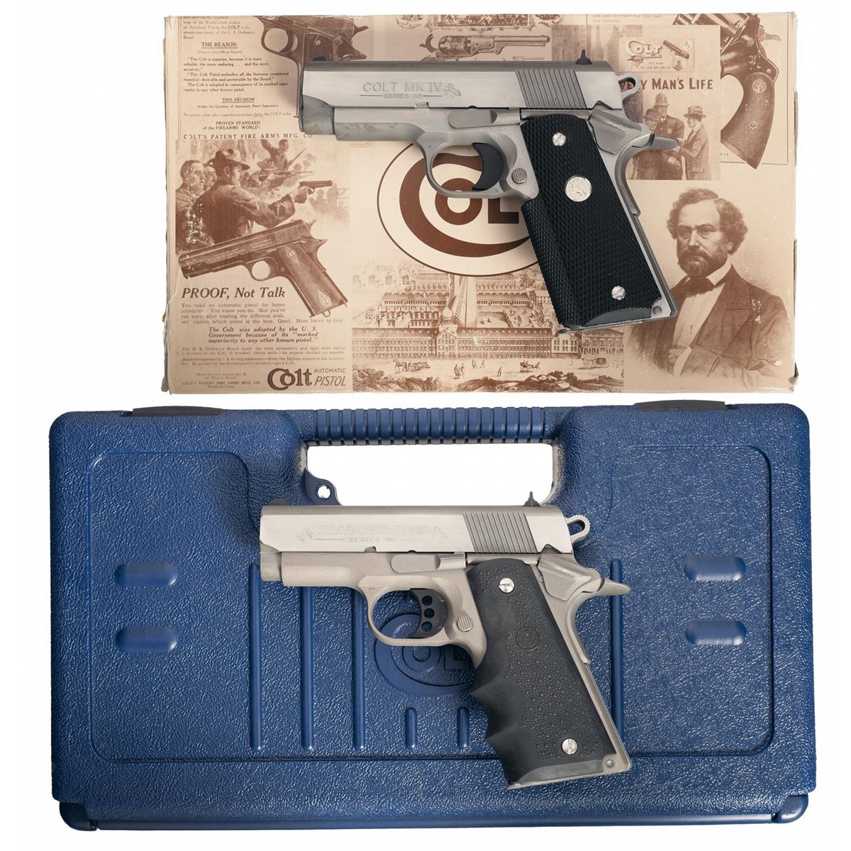 Two Cased Colt Compact Semi-Automatic Pistols