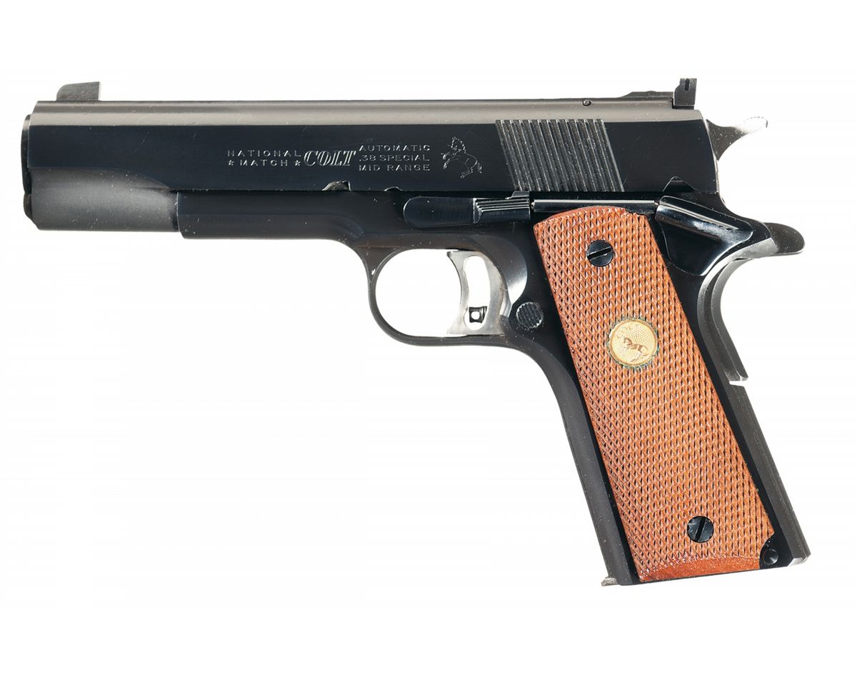 Excellent Colt National Match 38 Special Mid Range Semi-Automatic Pistol