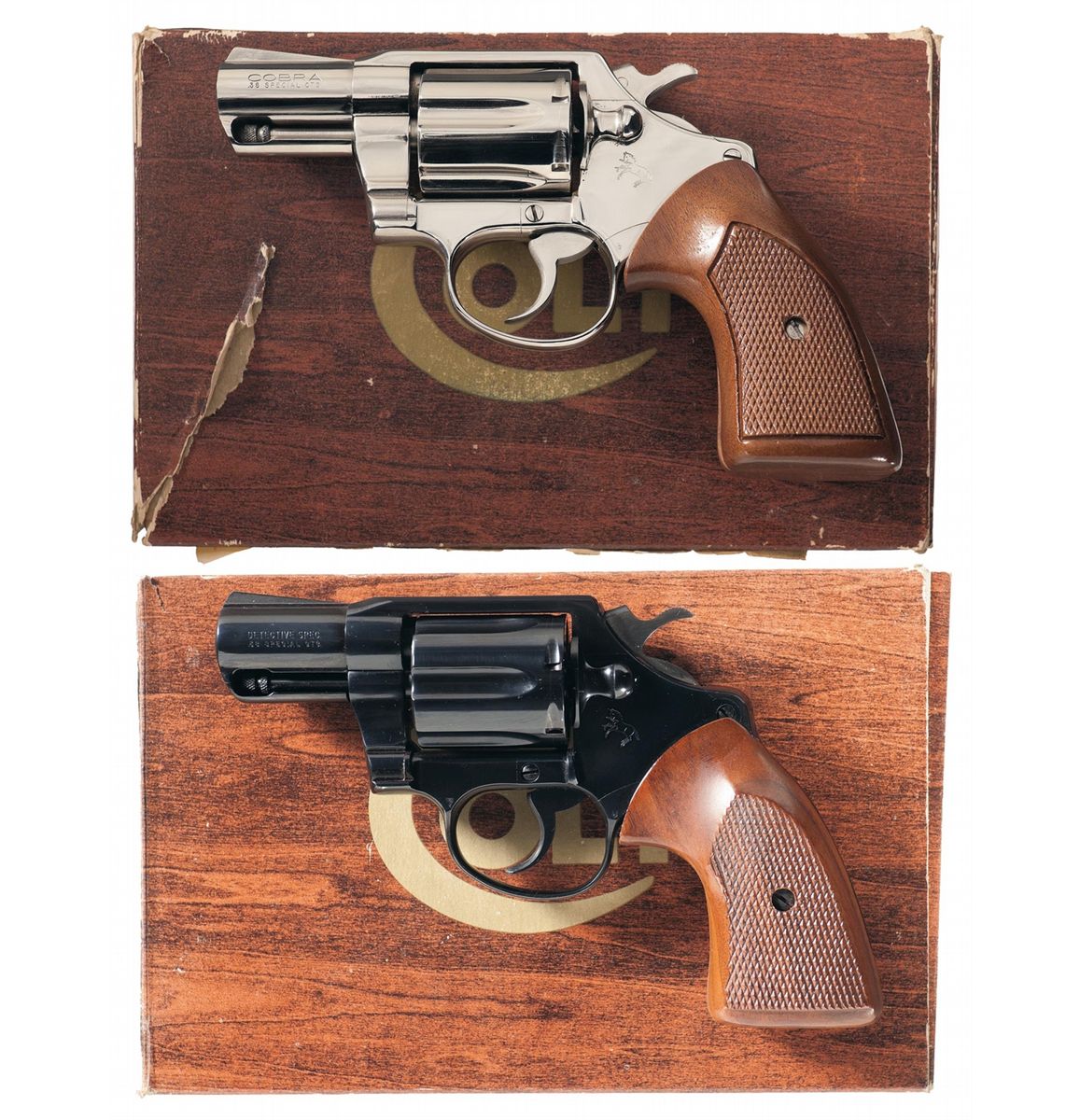 Collector's Lot of Two Boxed Colt Double Action Snub-Nosed Revolvers