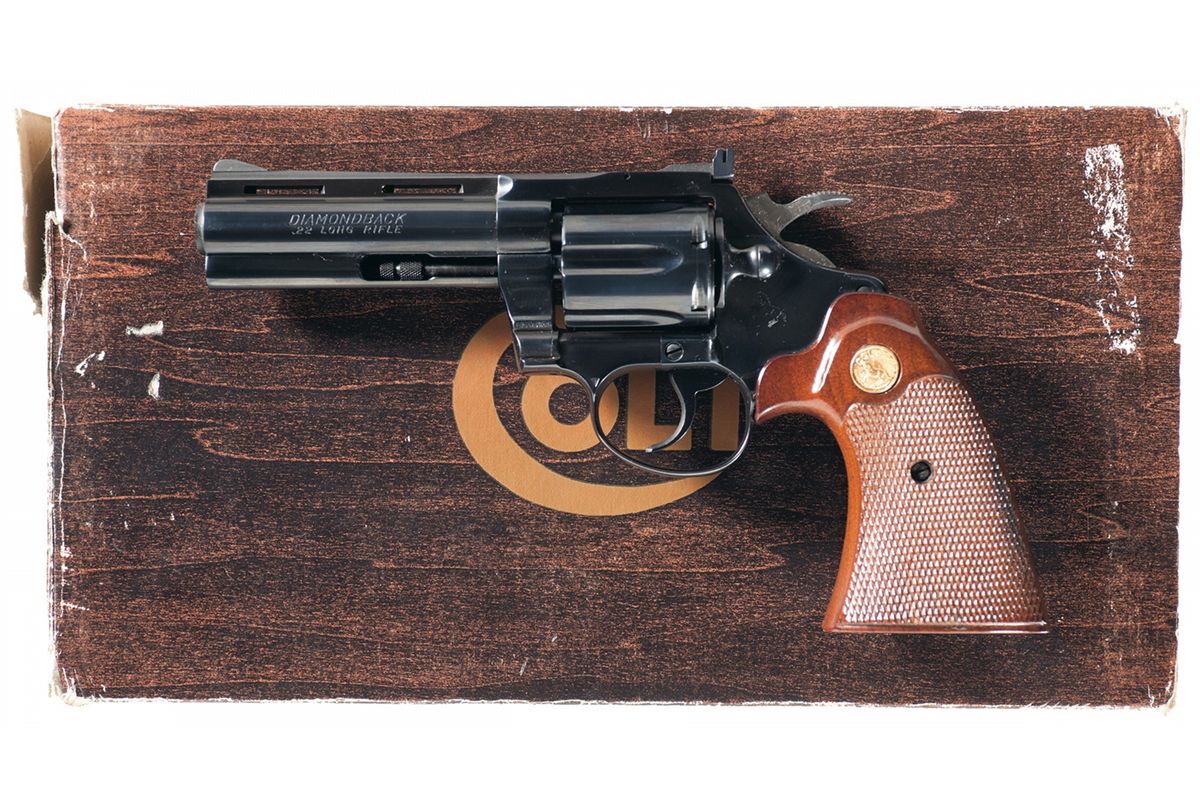 Excellent Colt Diamondback .22 Double Action Revolver with Box