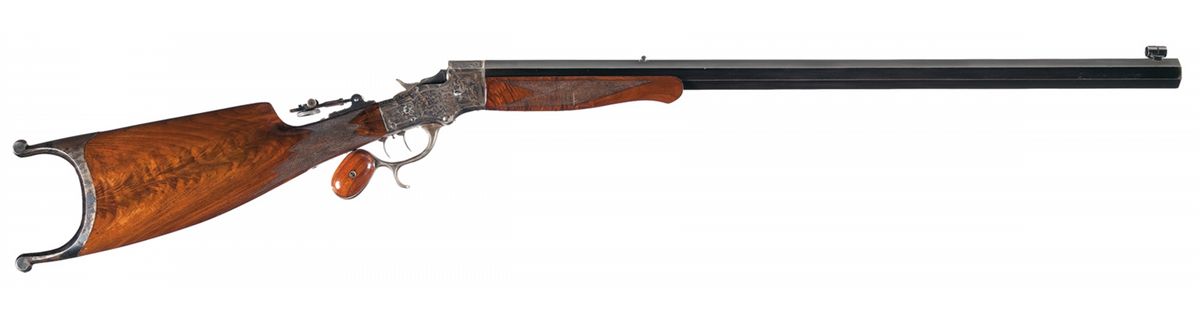 Desirable Stevens "Ideal" Model 51 Factory Engraved Schuetzen Rifle ...