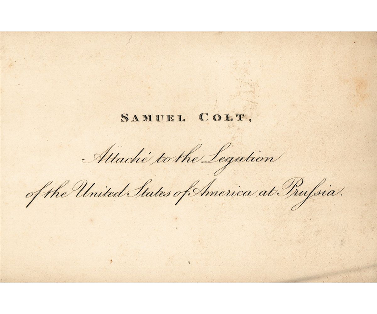 Magnificent, Historic Colonel Samuel Colt Presentation to His Friend ...