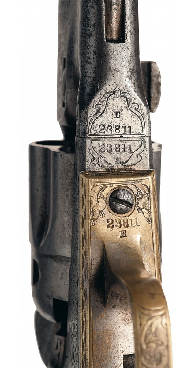 Set of Two Inscribed Factory Engraved Colt Model 1862 Police Percussion ...