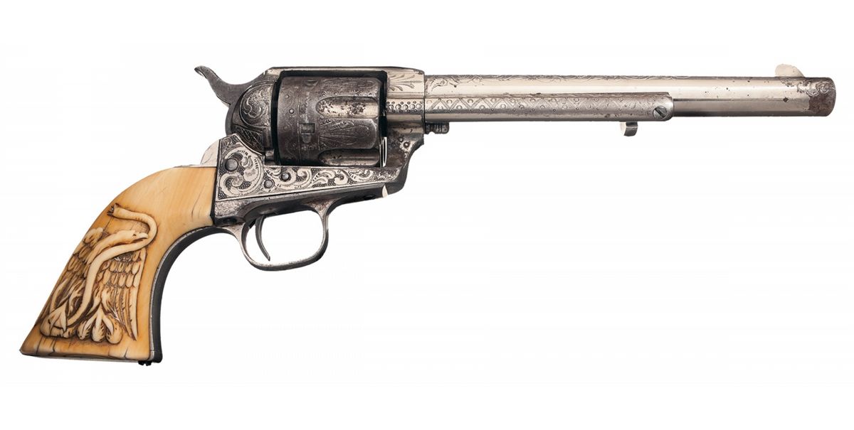 Early Production New York Engraved, Nickel-Plated Colt Single Action ...