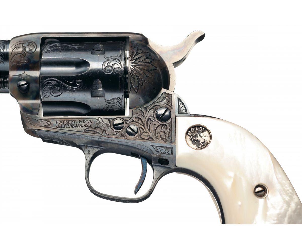 Documented Superb Factory Engraved Colt Single Action Army Revolver ...