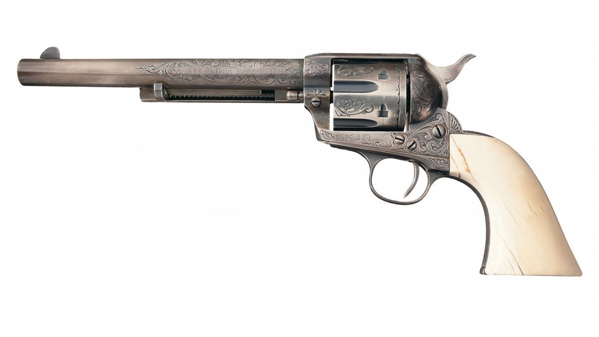 Custom Engraved Colt Single Action Army Frontier Six Shooter Revolver ...
