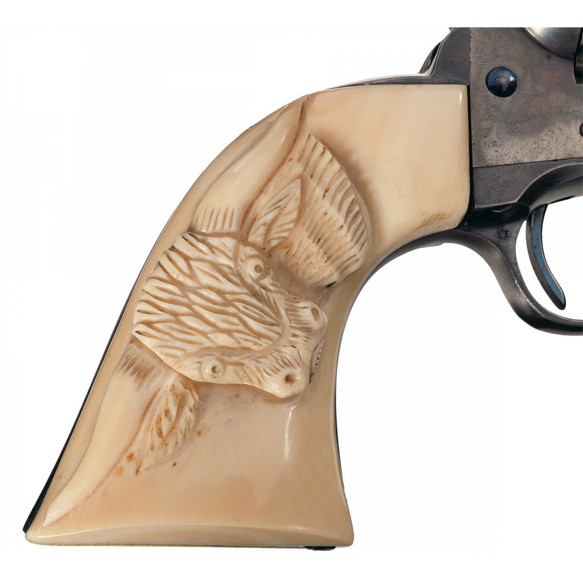 First Generation Colt Single Action Army Revolver with Steer Head Ivory ...