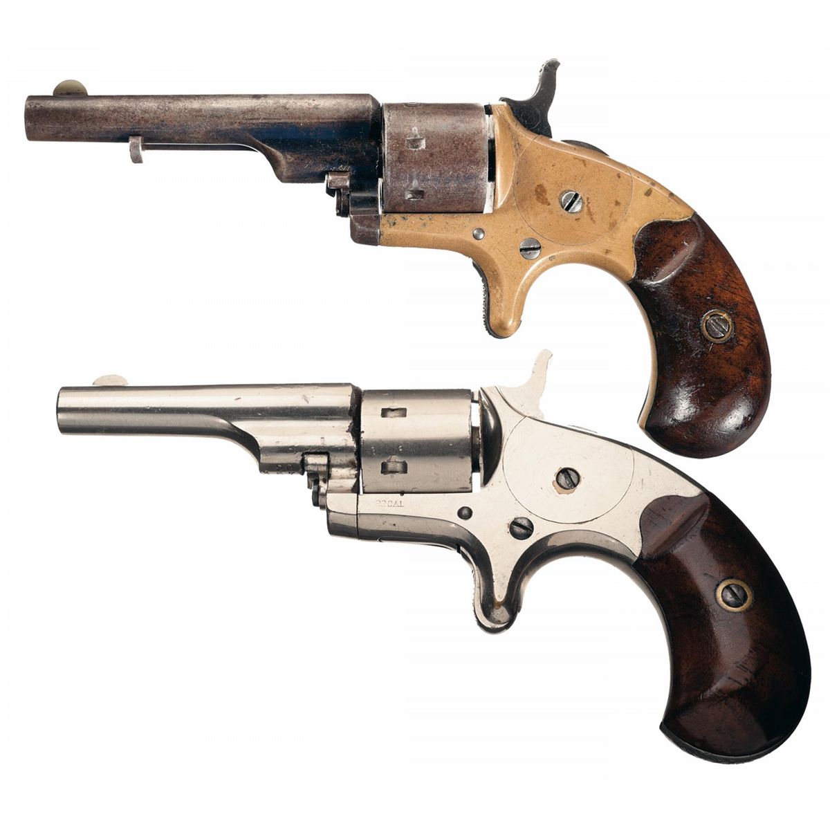 Collector's Lot of Two Colt Open Top 22 Caliber Pocket Revolvers
