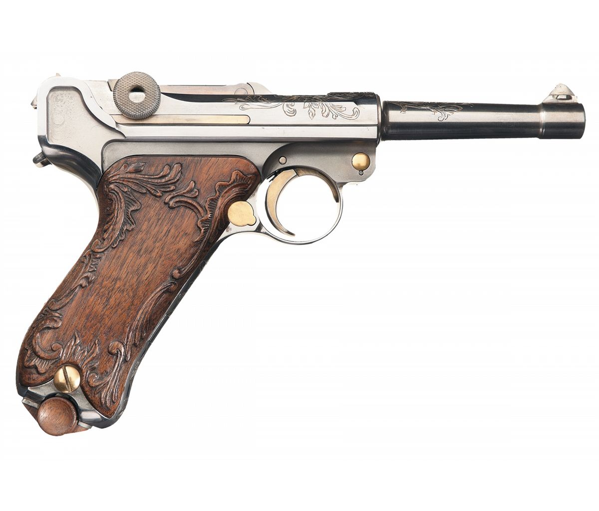 Attractive Custom European Engraved DWM Luger Semi-Automatic Pistol ...
