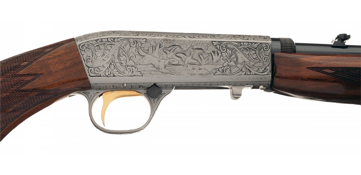 F. Marechal Signed and Engraved Belgian Browning .22 Auto Grade III ...