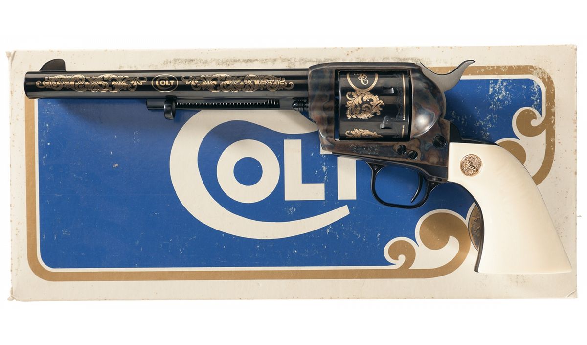 Gold Etched Sam Colt Commemorative Single Action Army Revolver