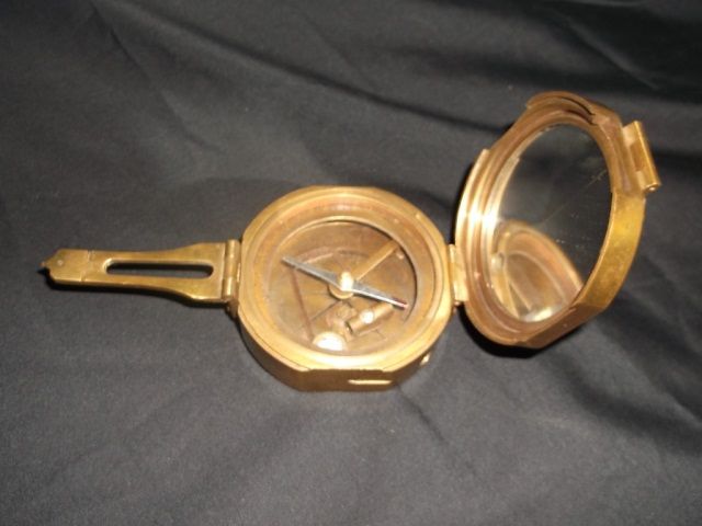 Vintage Stanley London Compass Brass Pocket survey Instrument very old ...