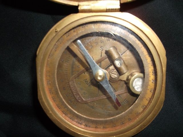 Vintage Stanley London Compass Brass Pocket survey Instrument very old ...