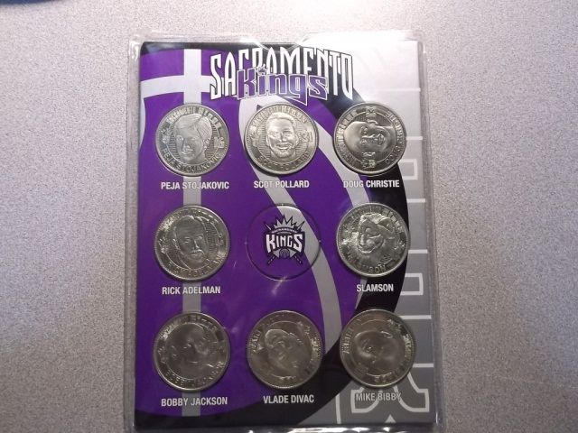 Sacramento King coin set Peja Stojakovic, Scot Pollard, Doug Christie ...
