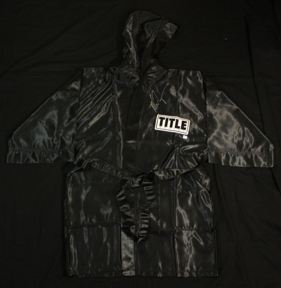 Mike Tyson Signed Title Boxing Robe (GA COA)