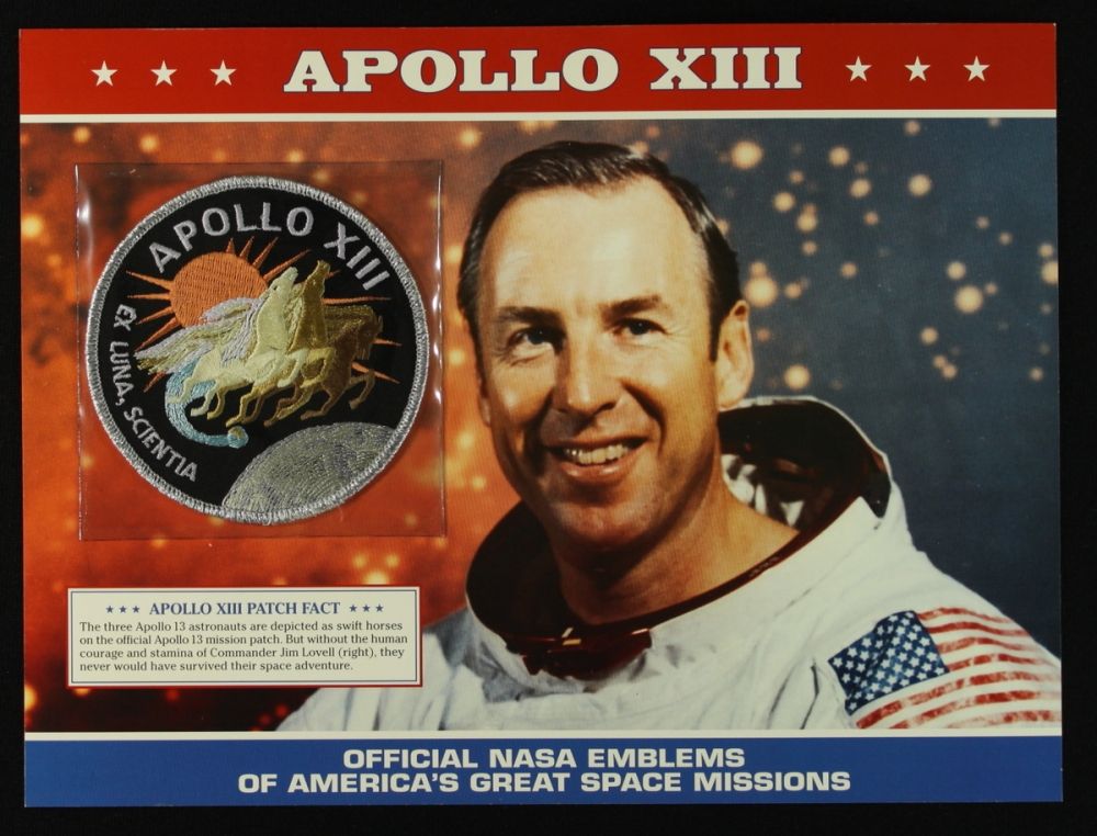 NASA Commemorative Mission Patch With 12x9 Fact Card: "Apollo XIII"