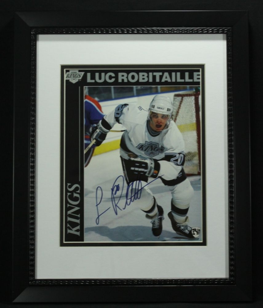 Luc Robitaille Signed Kings 13x16 Custom Framed Display (SOP COA)