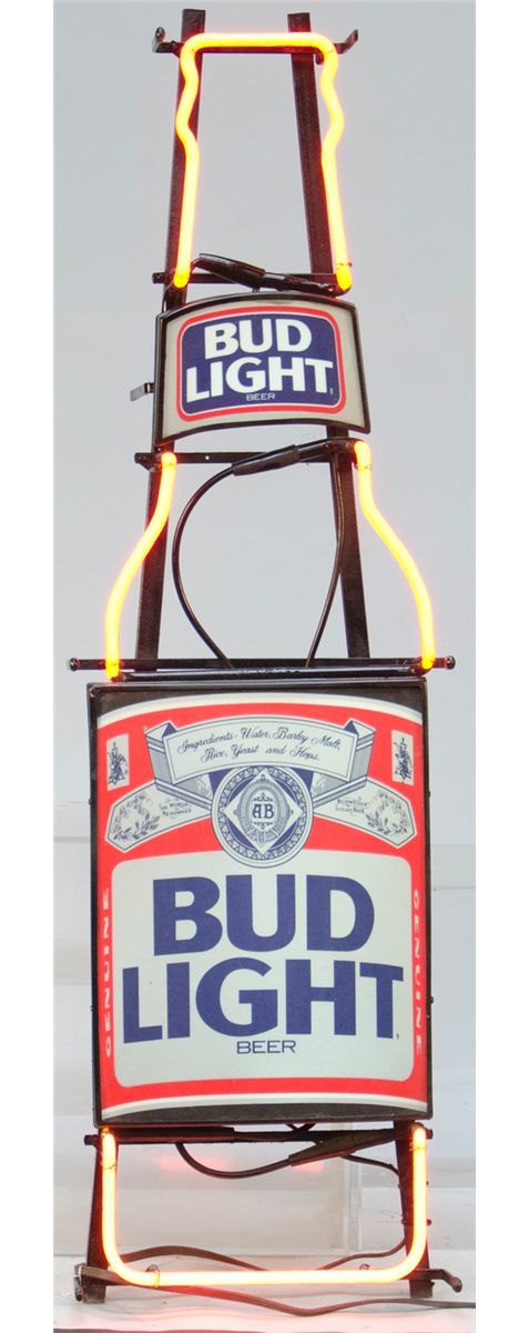 Bud Light Beer Neon Sign in Bottle Shape - 42"h