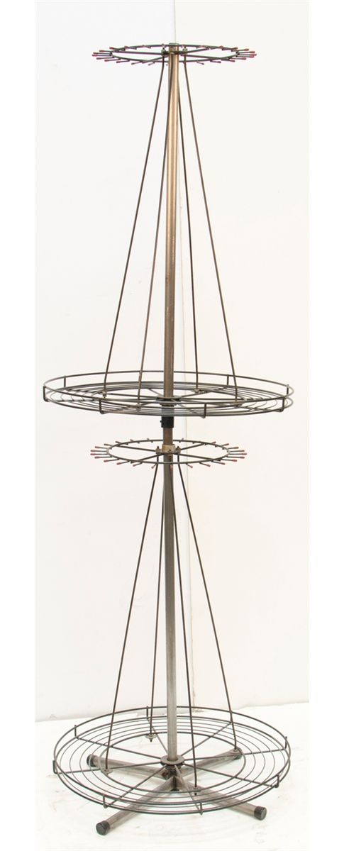 Early Cast-Iron Country Store Broom Display Stand