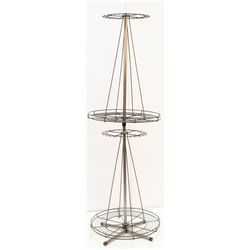 Early Cast-Iron Country Store Broom Display Stand