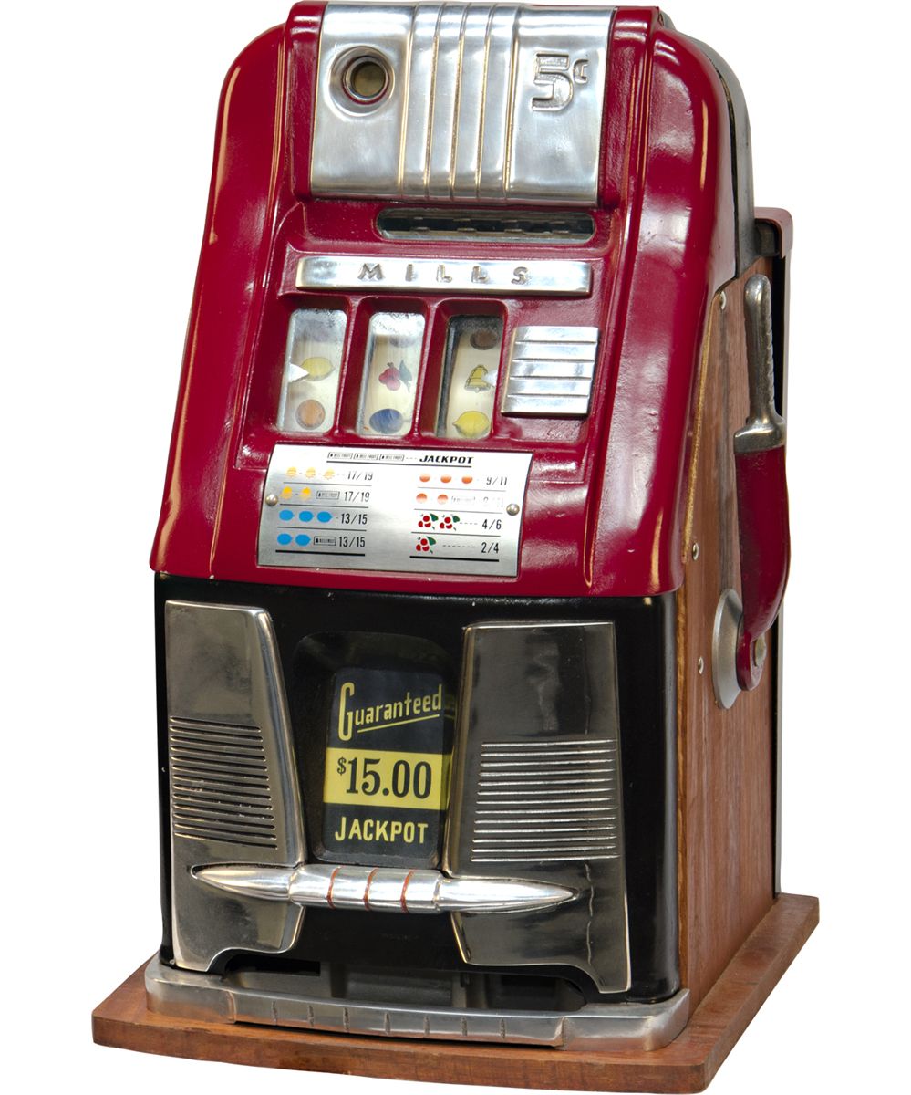5 Cent Mills Novelty Hi-Top Jackpot Slot Machine c1952
