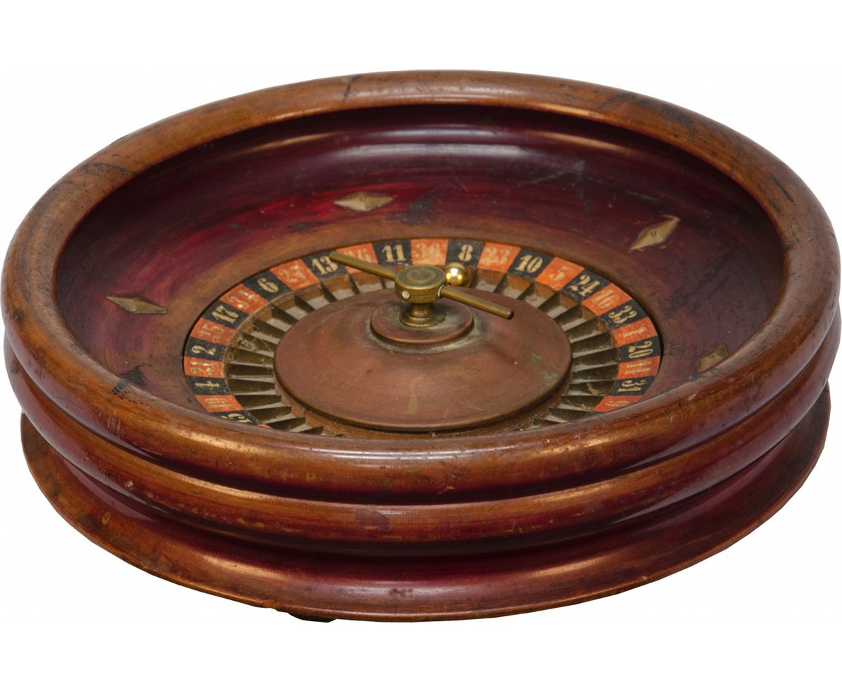 Vintage Small Wooden Roulette Wheel