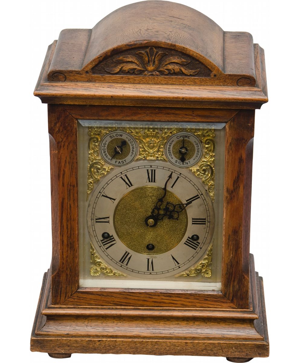 Antique Mantle Clock W Chimes Gold Face And Carved Woo antique-mantle-clock-w-chimes-gold-face-and-carved-woo