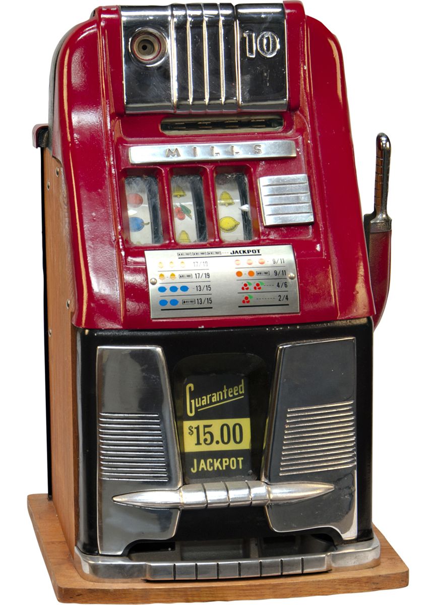 10 Cent Mills Novelty Hi-Top Jackpot Slot Machine c1952