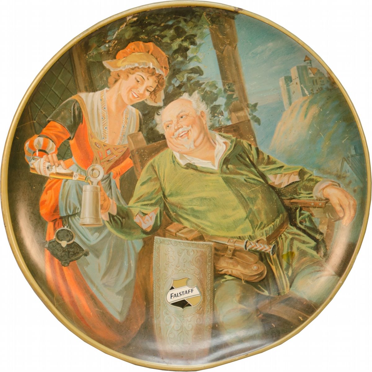 Falstaff Beer Tin Charger
