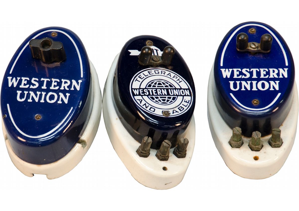 Lot Of 3 Western Union Porcelain Call Boxes