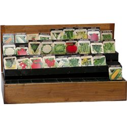 Early Wooden Country Store Counter Seed Display
