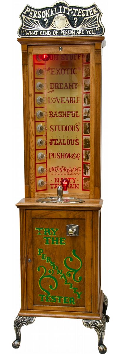 25 Cent "Personality Tester" Squeeze Handle Arcade Game