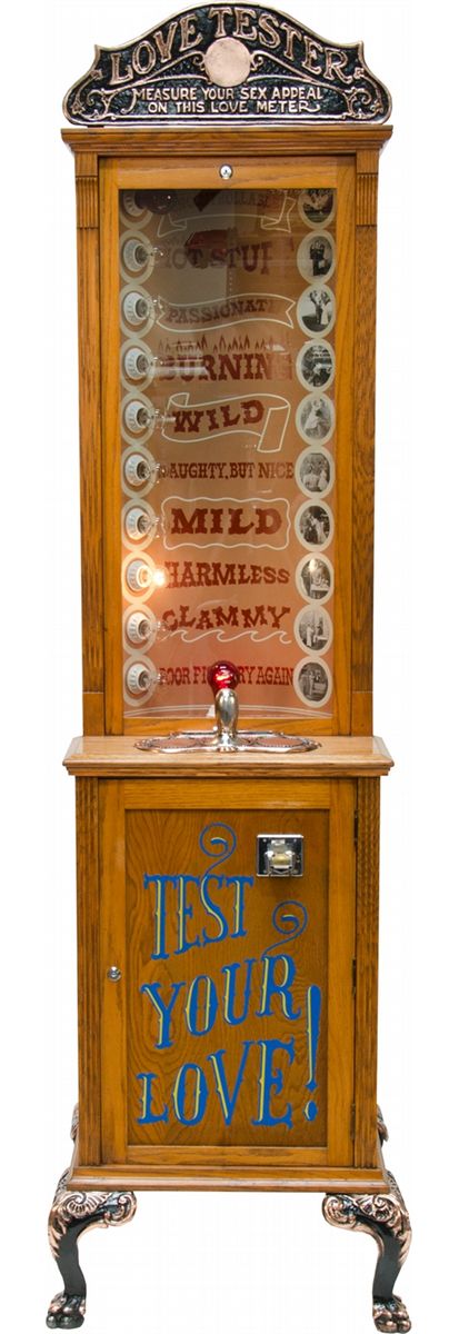 25 Cent "Love Tester" Squeeze Handle Arcade Game