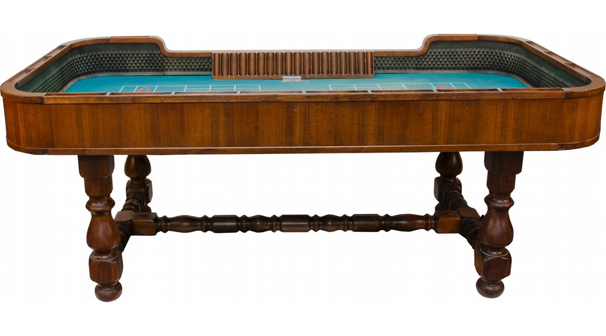 Oak One Man Tub Craps Gambling Table