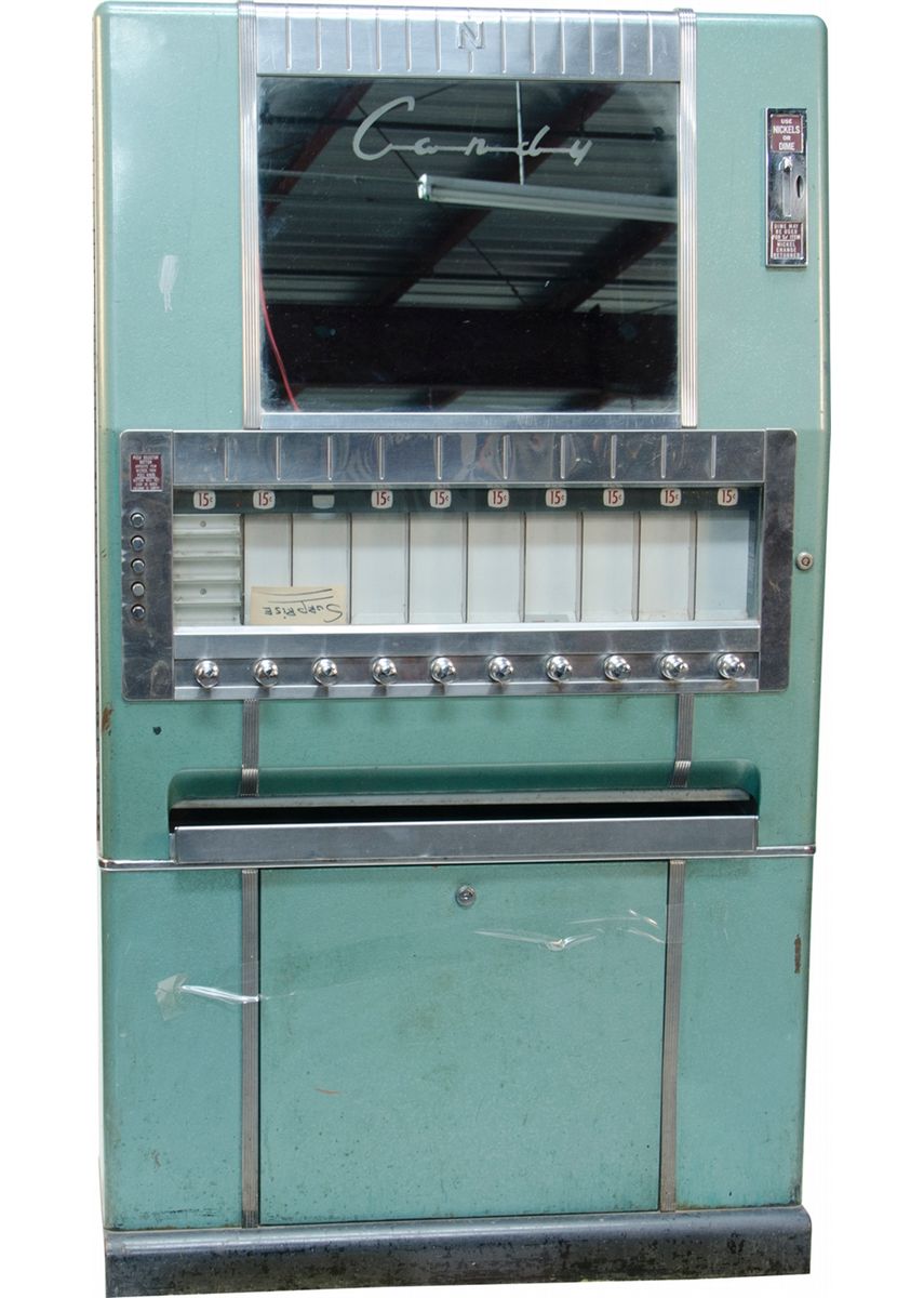 Vintage Coin-Op "Candy" Metal Floor Vending Machine
