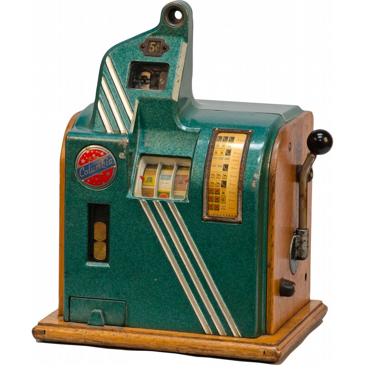 5 Cent Groetchen Columbia Cigarette 3-Reel Slot Machine