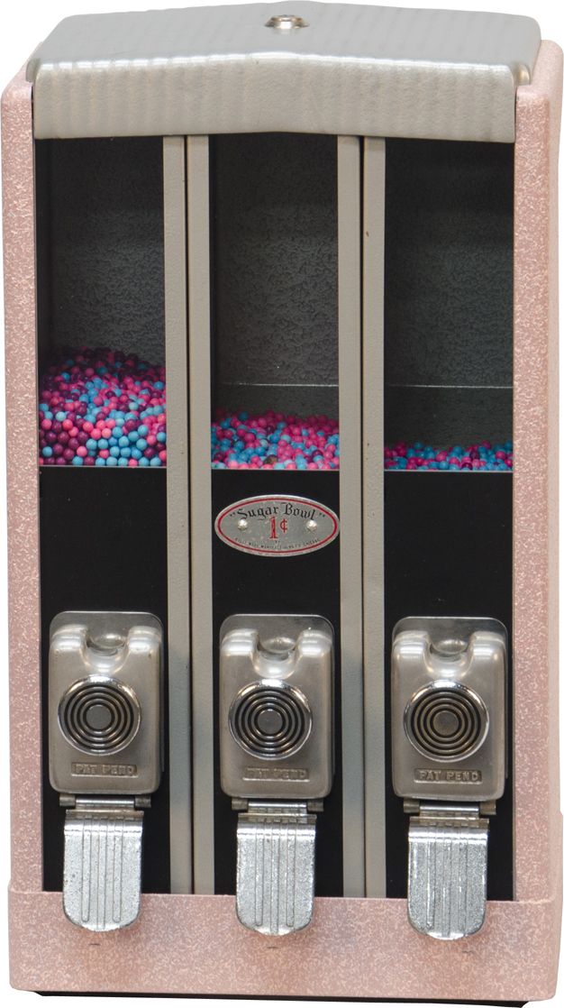 1 Cent "Sugar Bowl" 3-Compartment Bulk Vending Machine